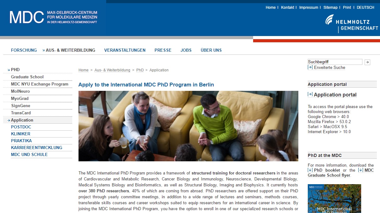 The Max-Delbrück Center for Molecular Medicine International PhD ...